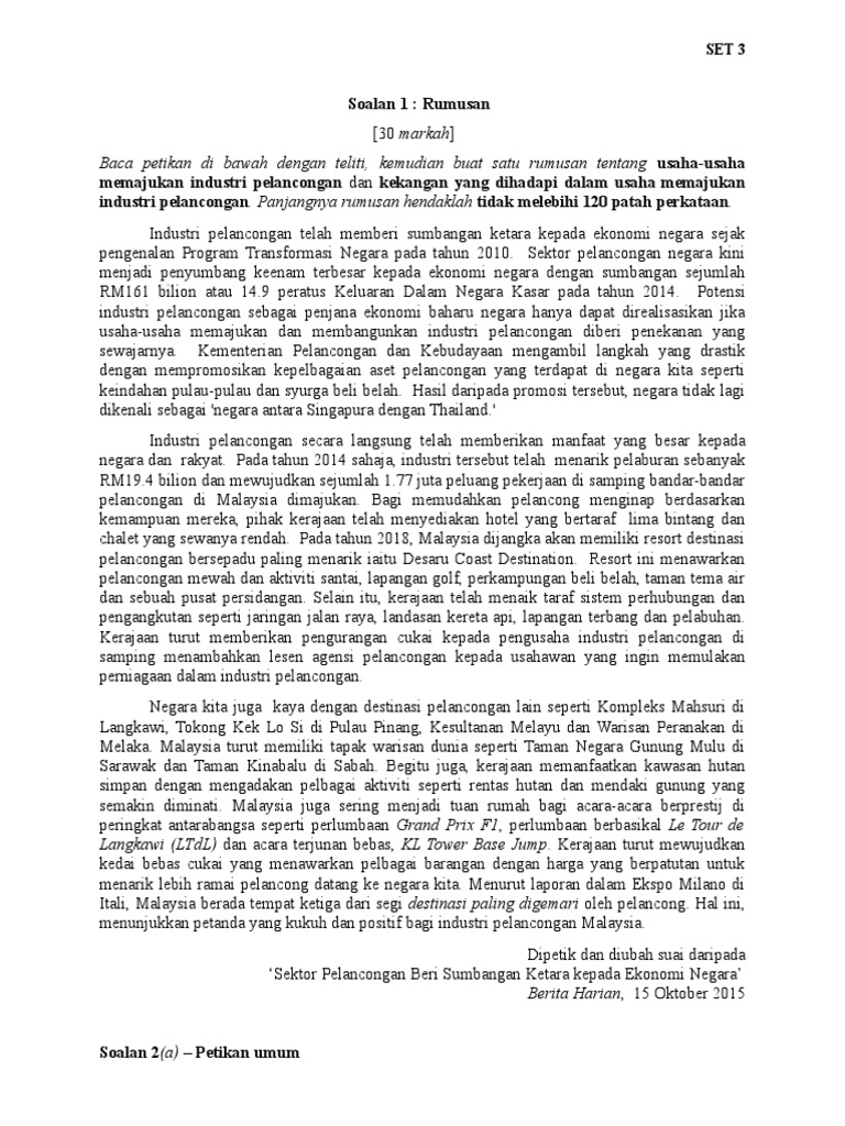 Rumusan Set 3 | PDF