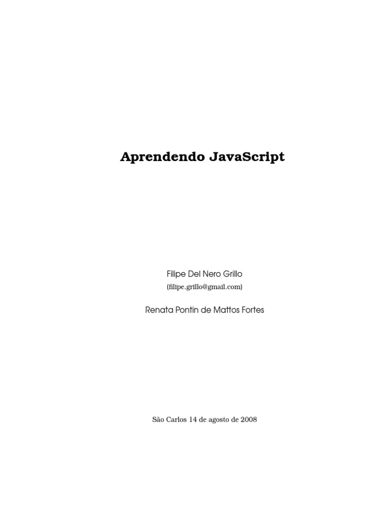Do Javascript | PDF | Script Java | Linguagem de programação Do Javascript | PDF | Script Java | Linguagem de programação