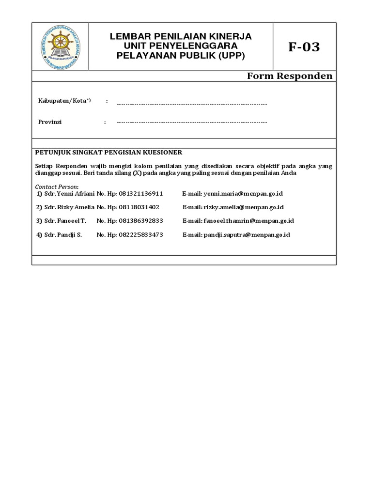 Form F03 | PDF