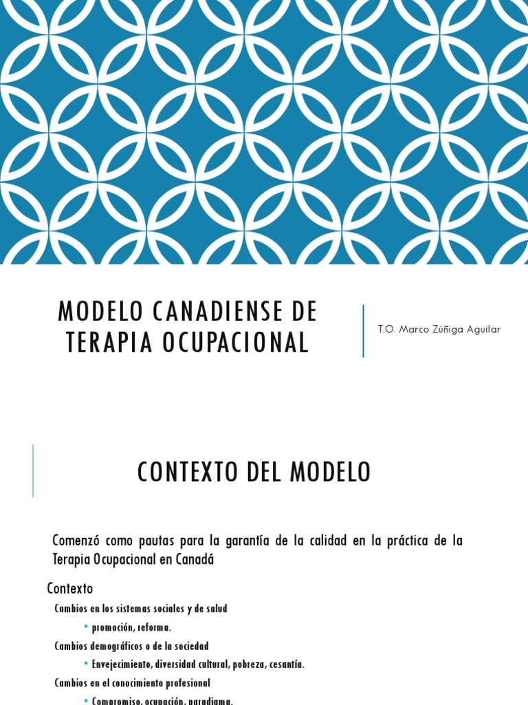 Modelo Canadiense | PDF | Empoderamiento | Terapia ocupacional