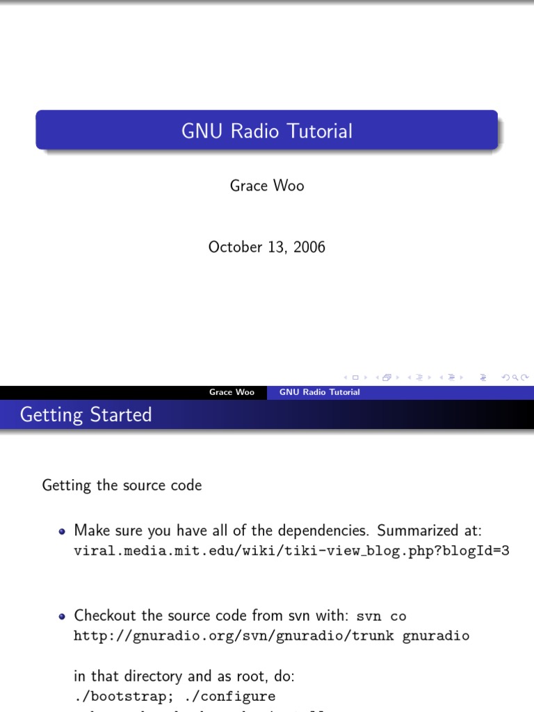 GNU Radio Tutorial: Grace Woo | PDF | Analog To Digital Converter | Sampling (Signal Processing)