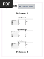 Latin Declensions & Pronouns Guide | PDF | Linguistics