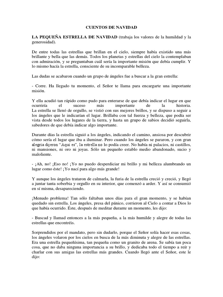 Cuentos De Navidad Pdf Estrellas María Madre De Jesús