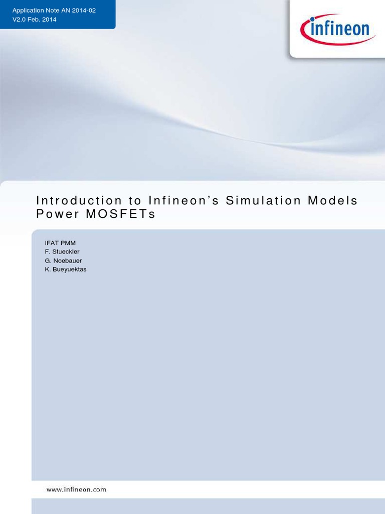 Application Note Introduction To Infineons Simulation Models For Power ...