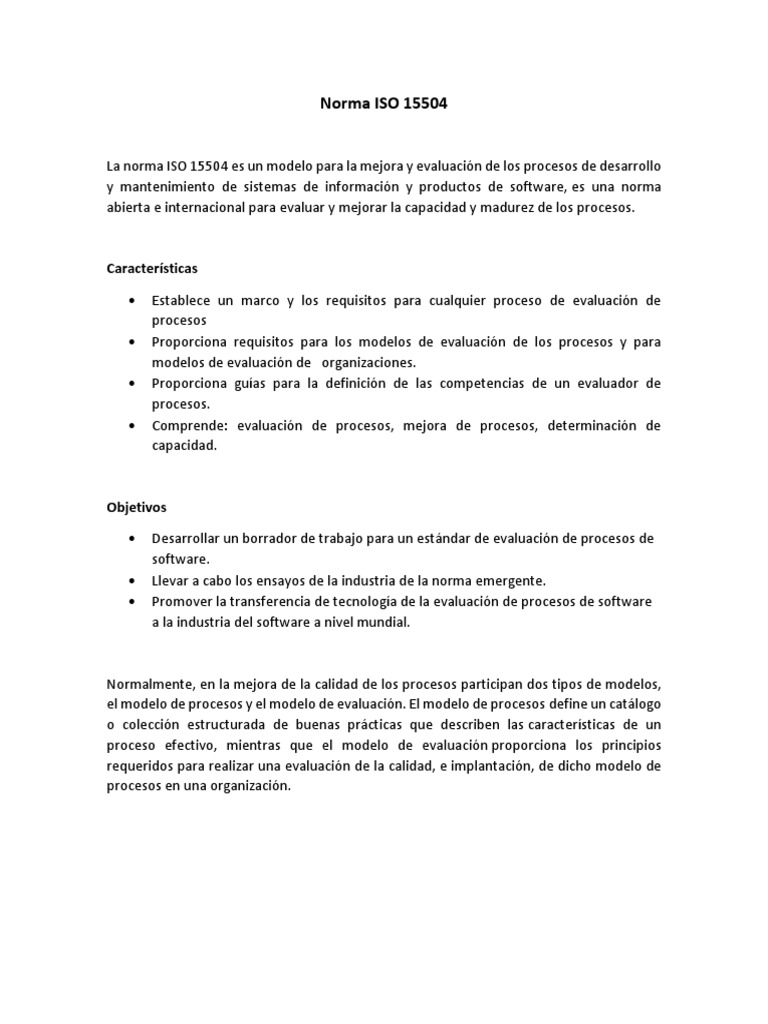Norma ISO 15504 | PDF