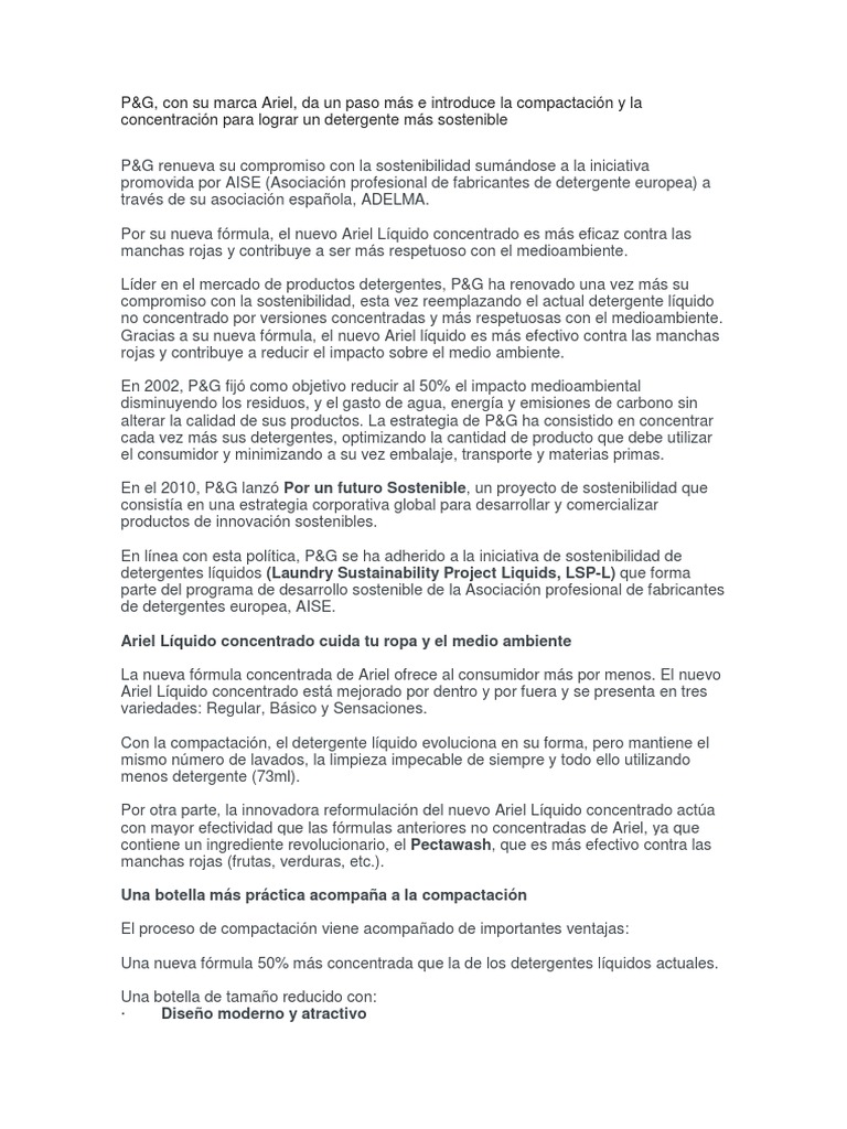 Ariel Joseph | PDF | Procter & Gamble | Product (Business)