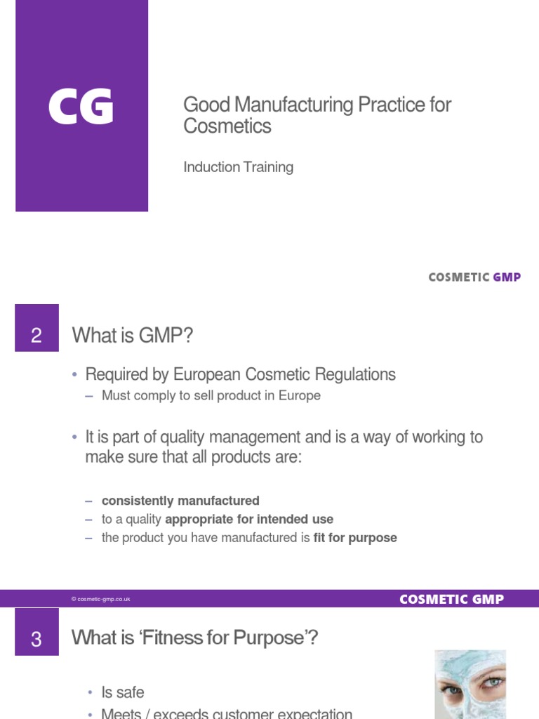 GMP For Cosmetics | PDF | Cosmetics | Production And Manufacturing