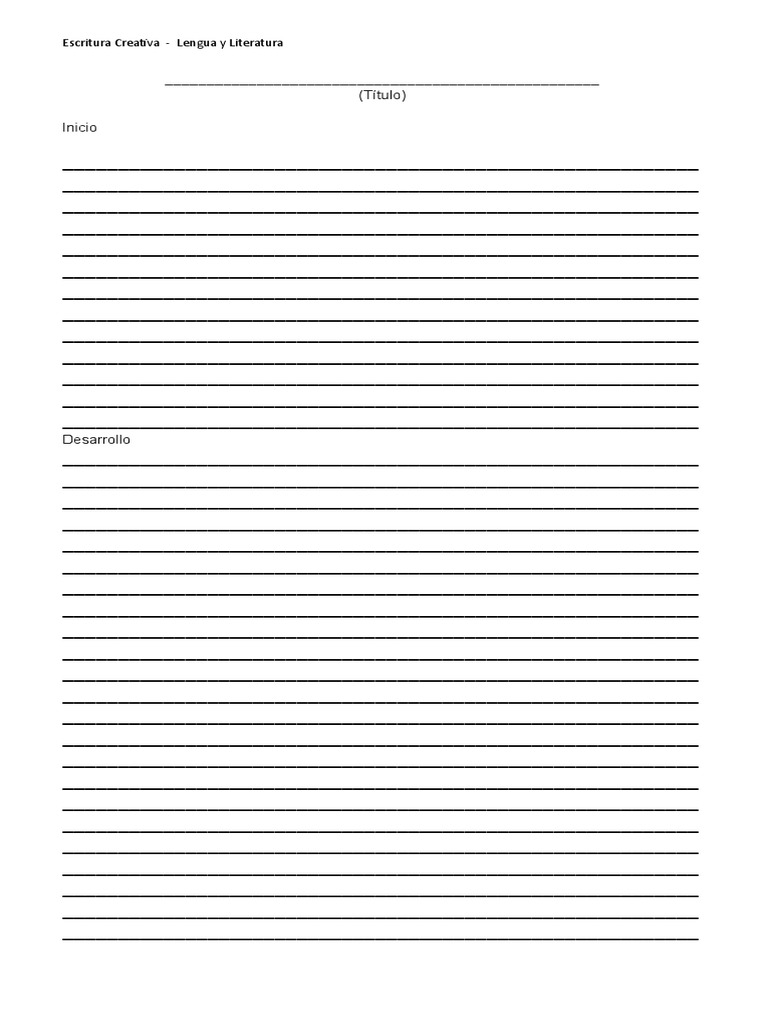 Ficha para Crear Cuento | PDF | Escritura | Idiomas