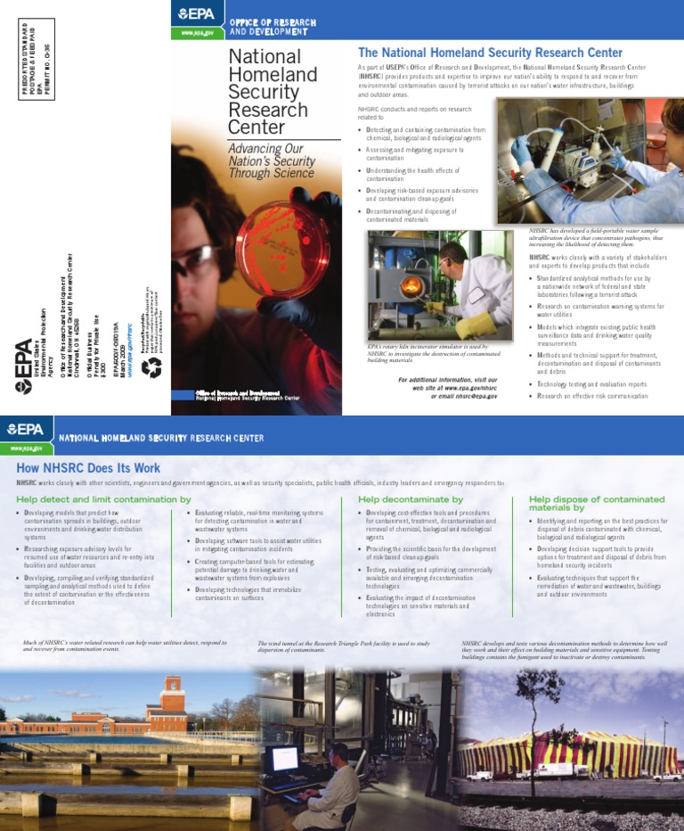 National Homeland Security Research Center: Advancing Our Nation's ...