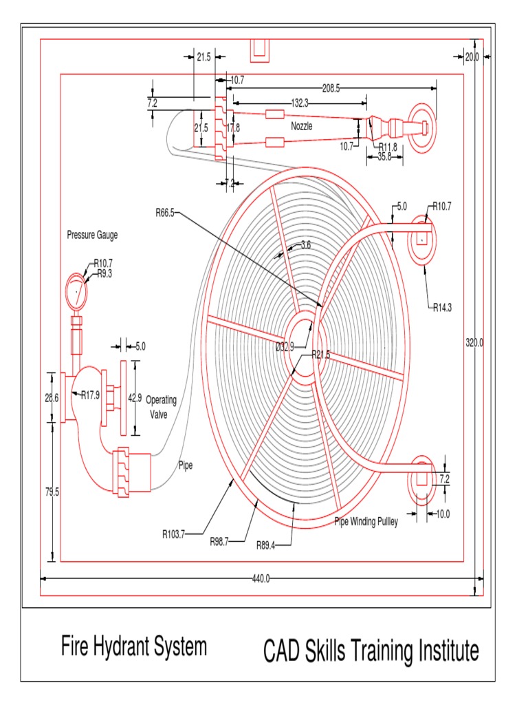 CAD Skills Training Institute: Fire Hydrant System | PDF