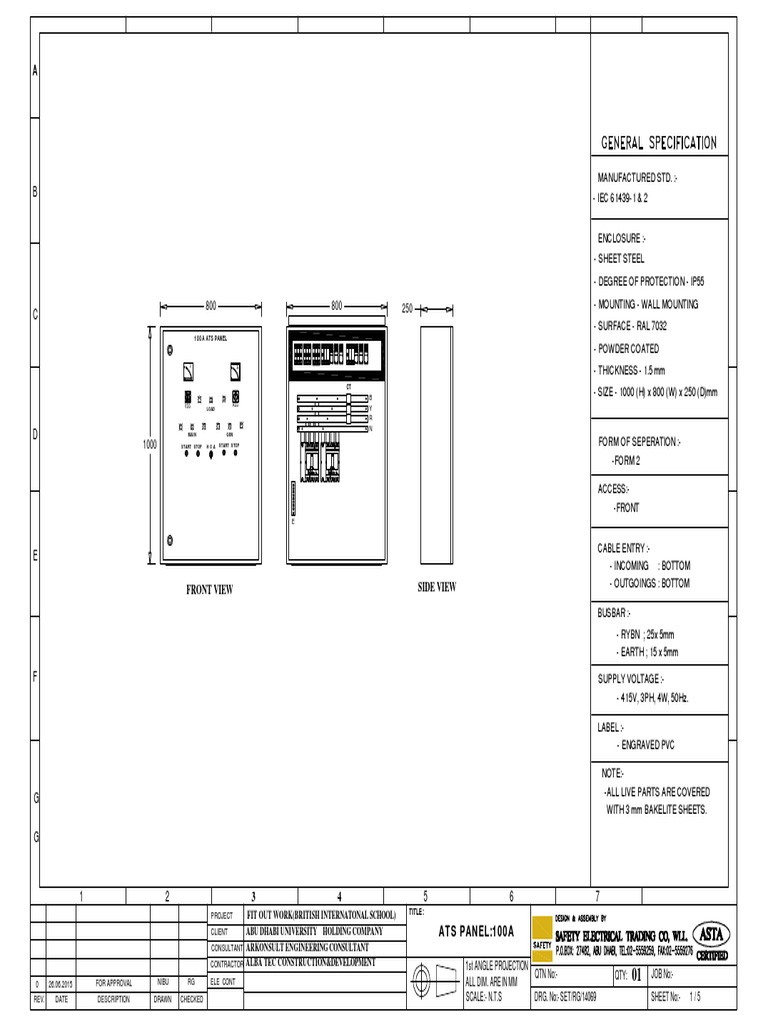 Ats Panel Full Set | PDF | Manufactured Goods | Electricity