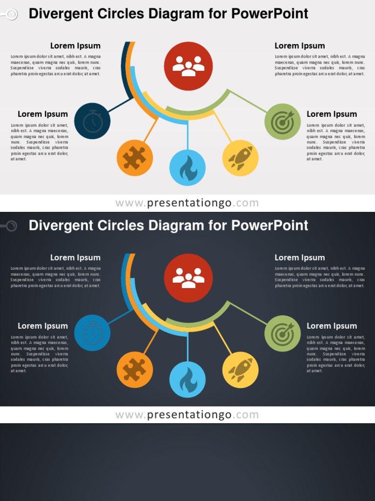 2 0196 Divergent Circles Diagram PGo 16 9 | PDF | Text
