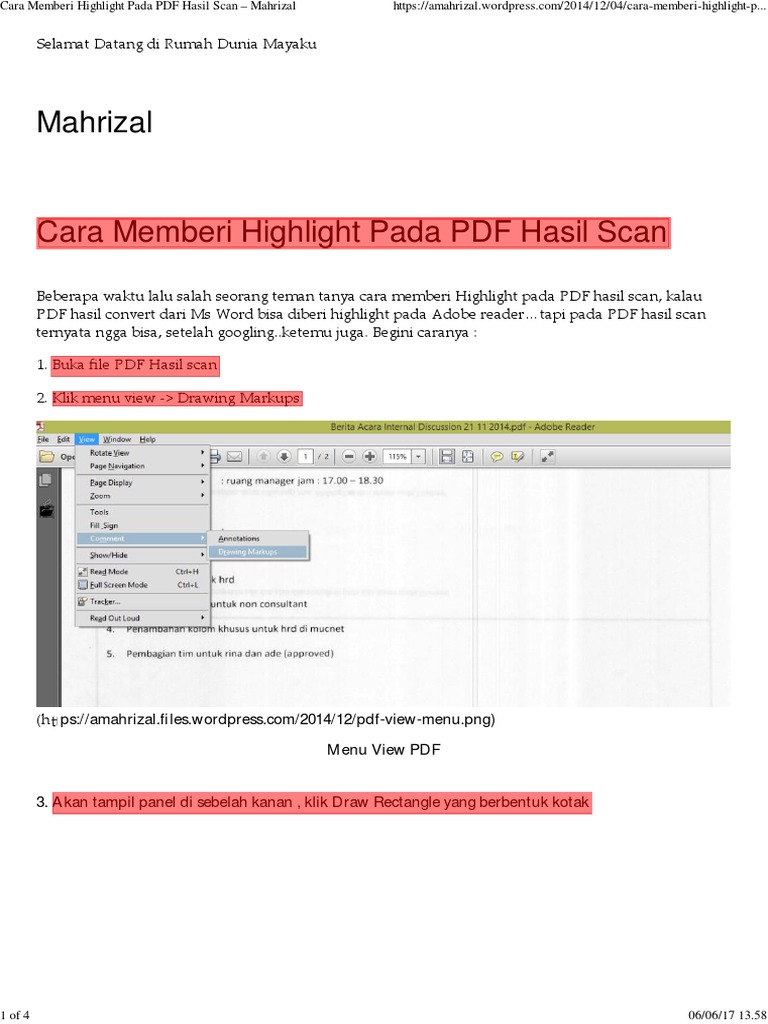 Cara Memberi Highlight Pada PDF Hasil Scan | PDF