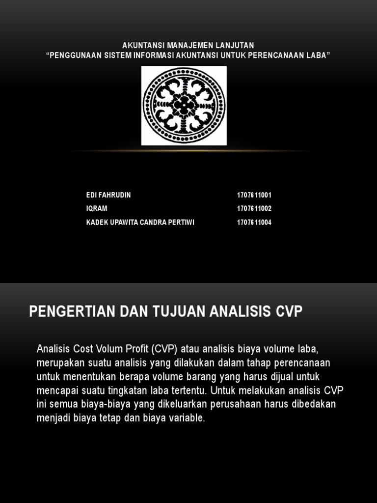 Analisis CVP | PDF | Pengelolaan Keuangan & Uang