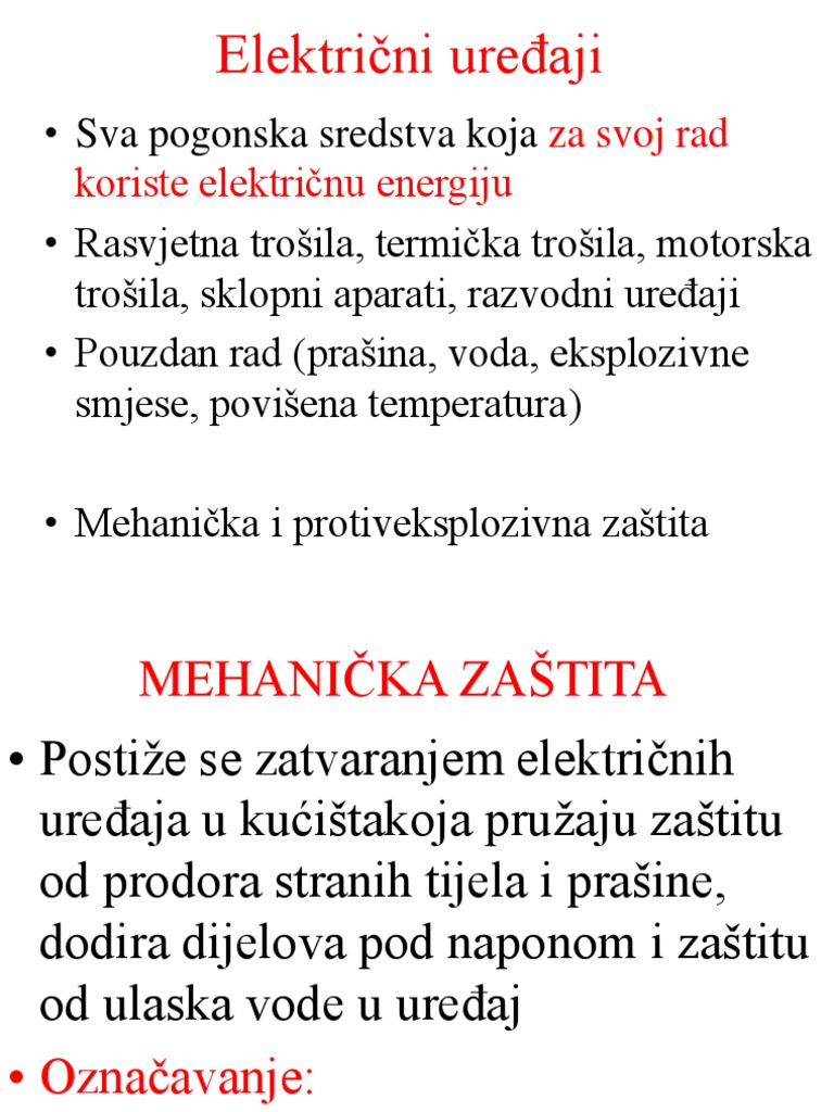 Elektricni Uredjaji Prezentacija | PDF