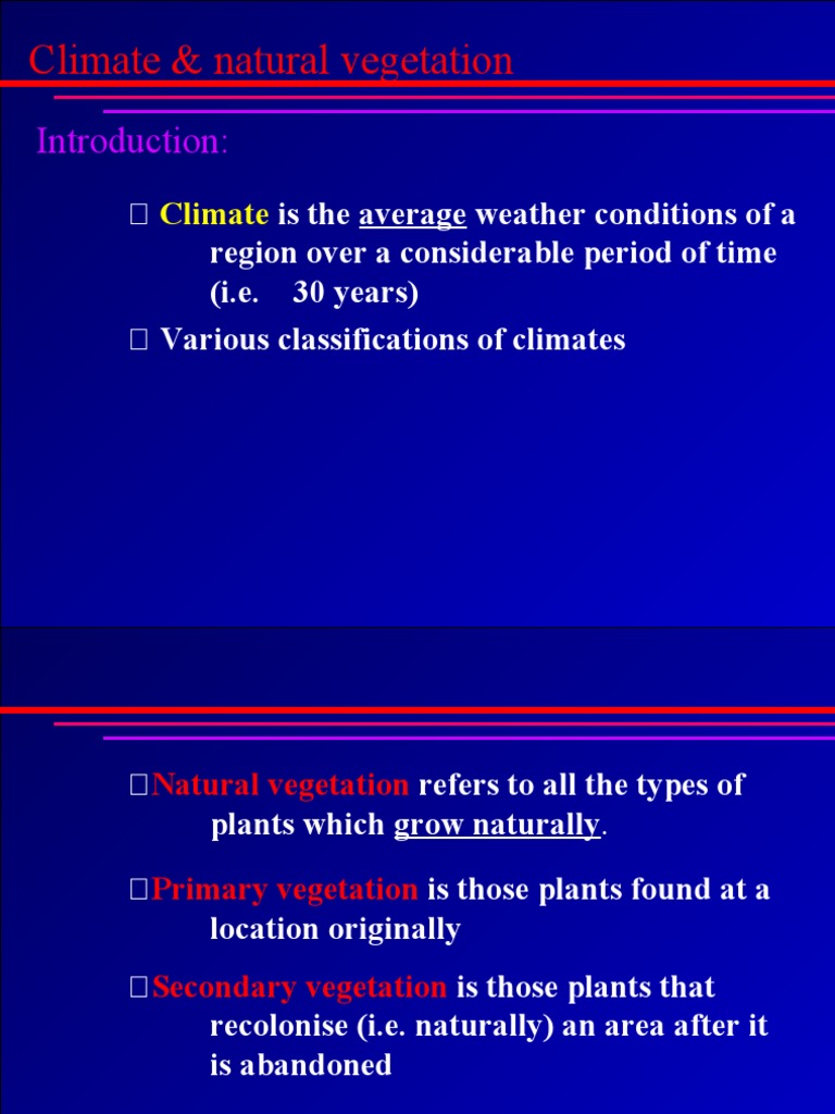 Geography Climate and Vegetation | Download Free PDF | Rainforest ...