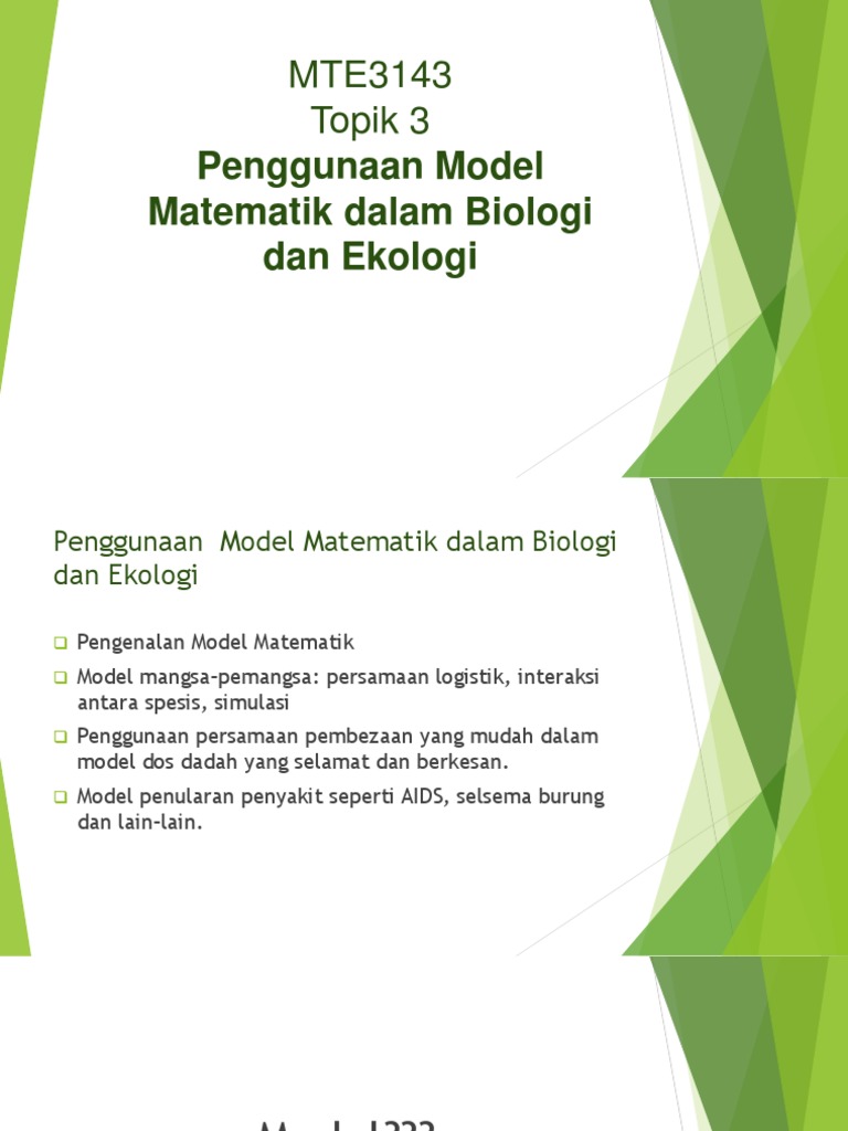 Model Kompartemen dalam Biologi | PDF