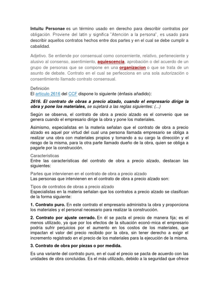 Intuitu Personae | PDF | Precios | Pagos