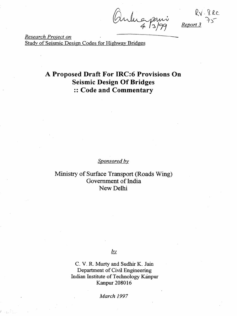 A Proposed Draft For IRC-6 PDF | PDF