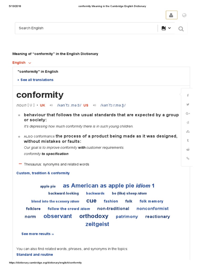 Meaning Conformity | PDF | Folklore | English Language