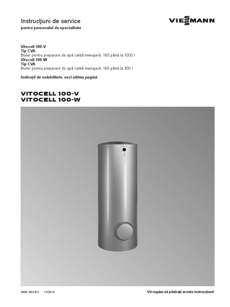 Is Vitocell 100-V, 100-w Cva | PDF | Technology & Engineering