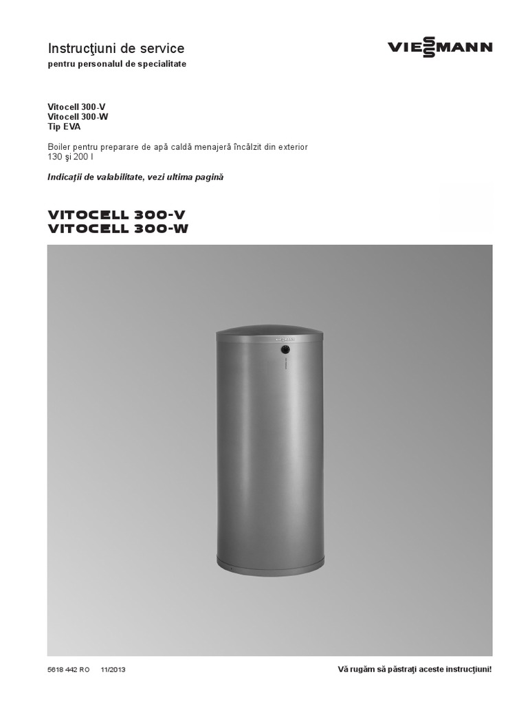 Is Vitocell 300-V 300-w Eva | PDF