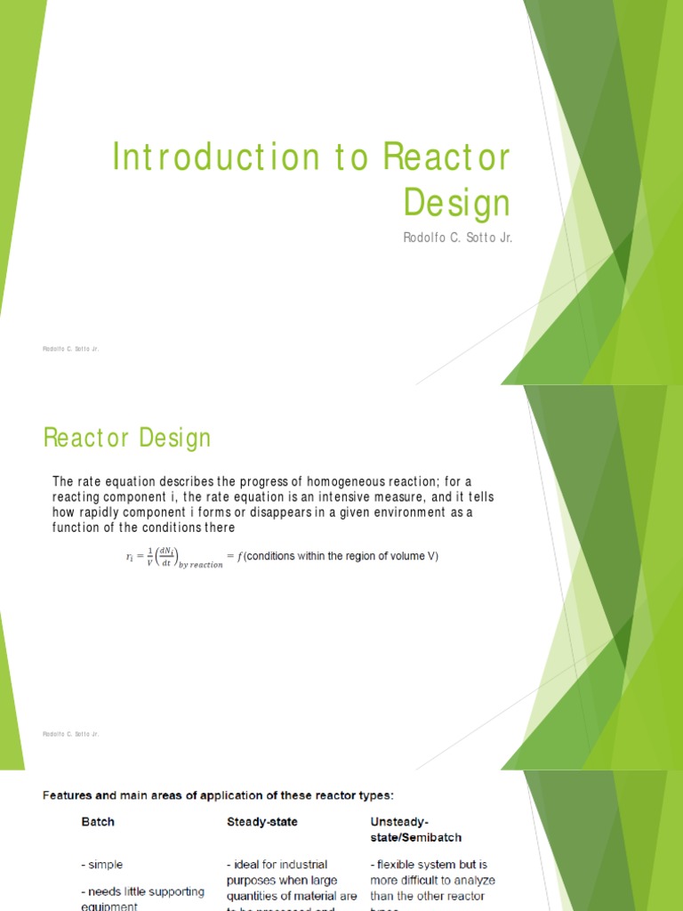 Introduction To Reactor Design | PDF | Chemical Reactor | Applied And ...