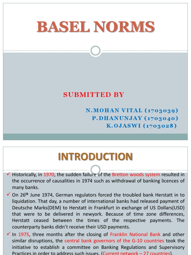 Basel Norms Ppt | Basel Ii | Capital Requirement | Free 30-day Trial | Scribd