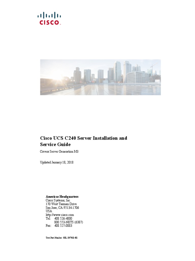 Cisco UCS C240 Server Installation and Service Guide | PDF ...