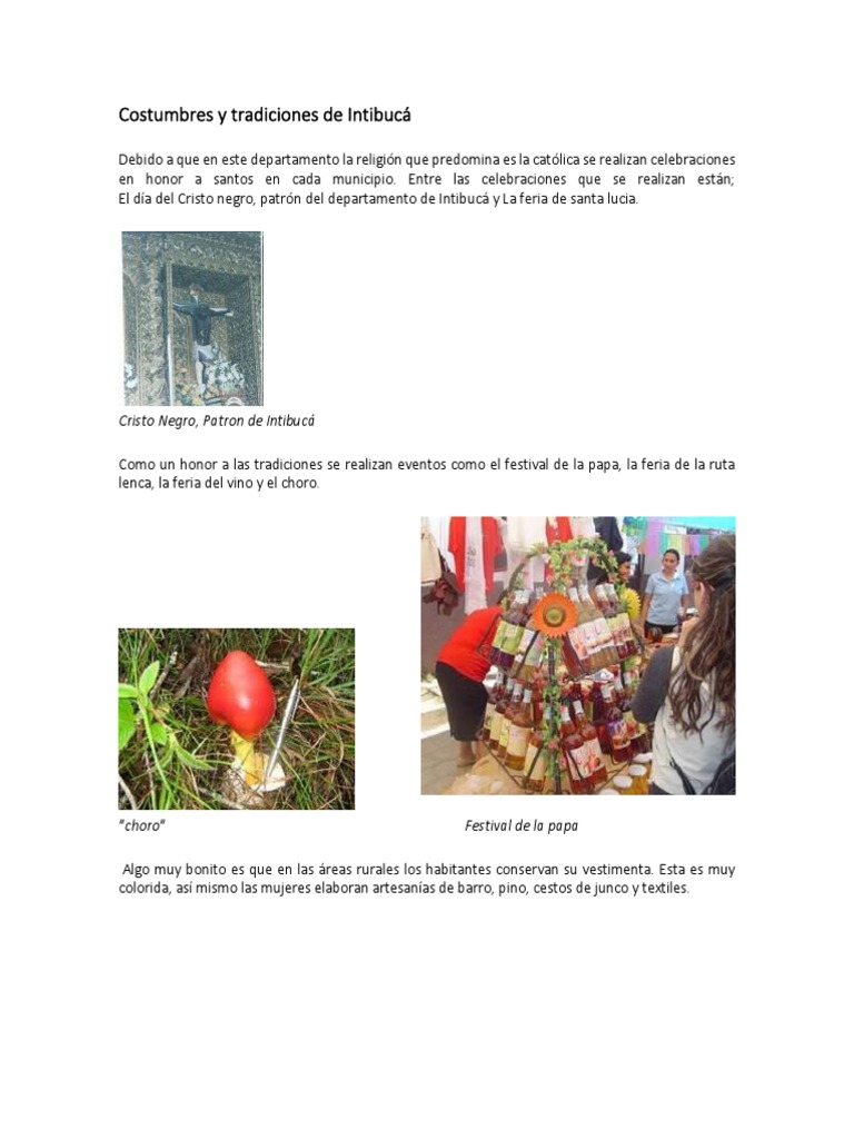 Costumbres y Tradiciones de Intibucá | PDF