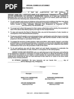 Sample Spa | PDF | Power Of Attorney | Notary Public