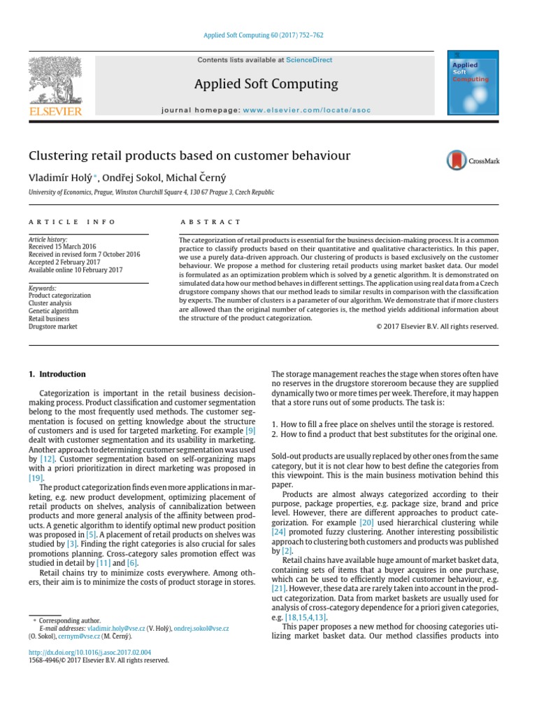 Clustering Retail Products Based On Customer Behaviour | PDF | Cluster ...
