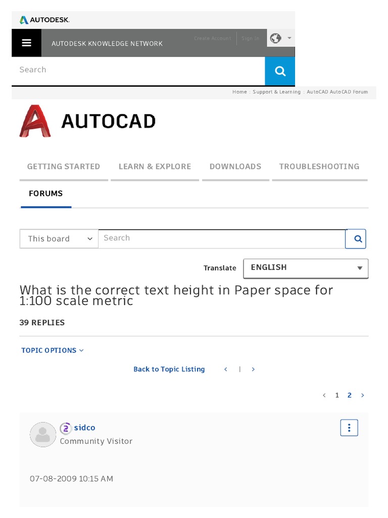 What Is The Correct Text Height in Paper Space For 1:100 Scale Metric | PDF