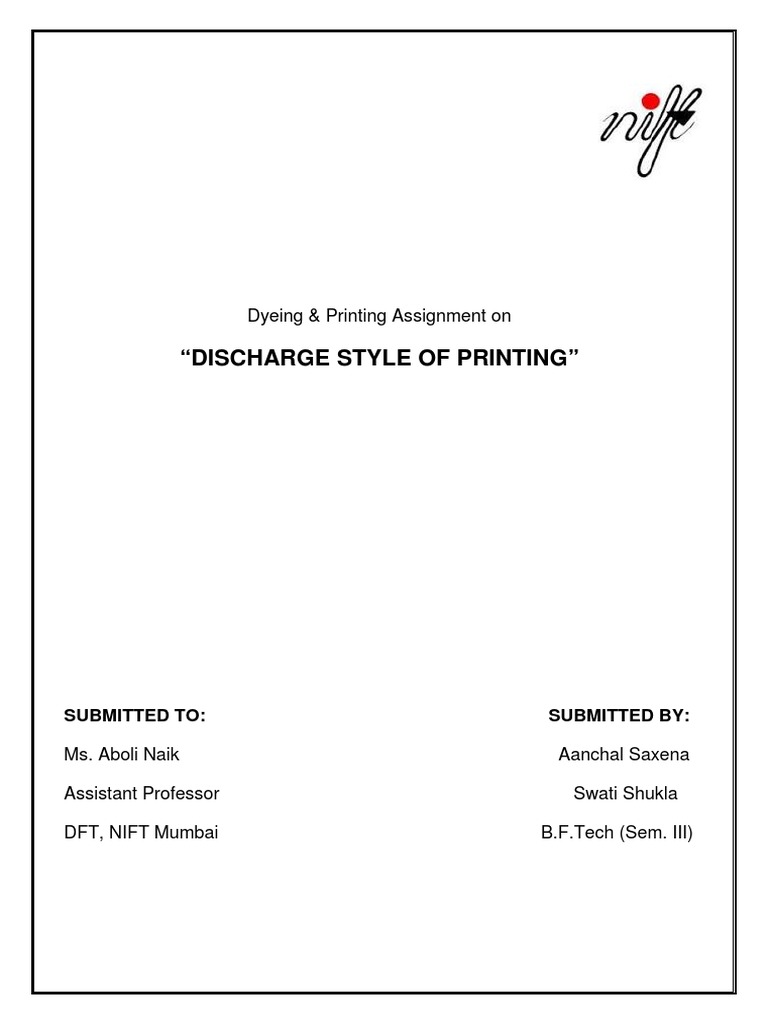 Discharge Style of PrintingDischarge Style of Printing | PDF | Dye | Dyeing