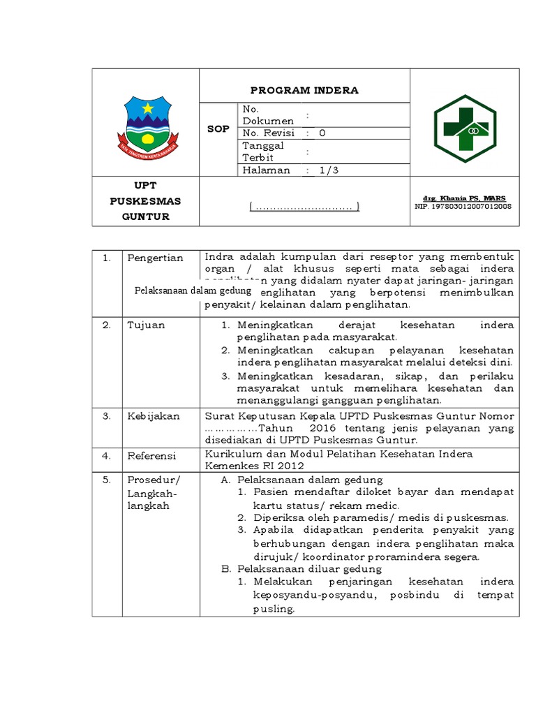 Sop Indra Baru | PDF