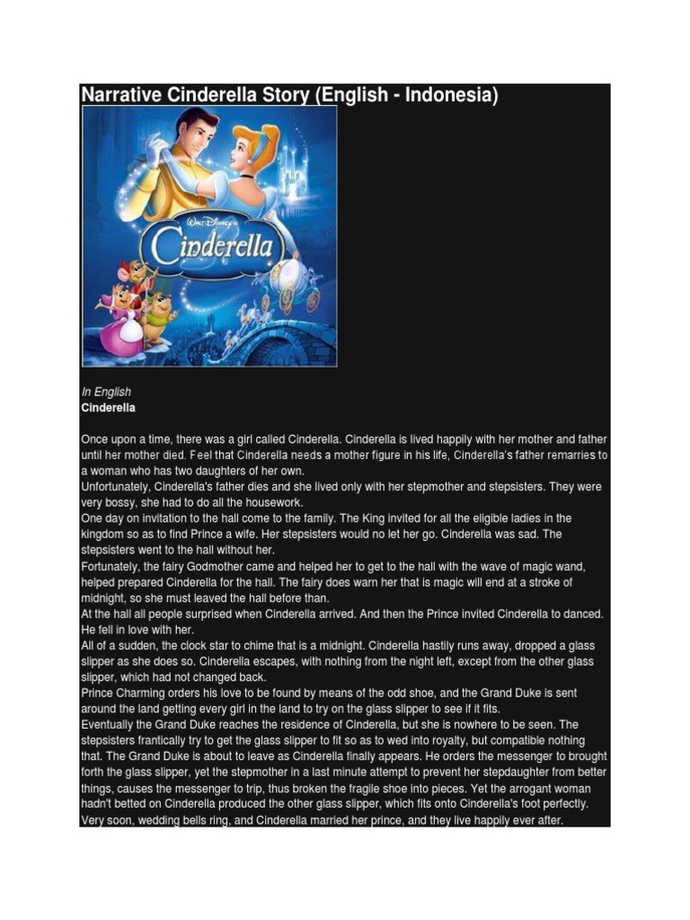 Narrative Cinderella Story | PDF | Cinderella | Pinocchio