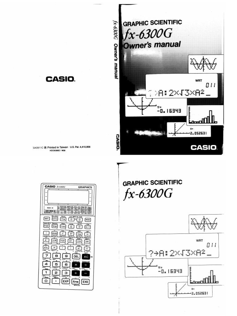 Casio FX 6300g Users Manual 119427 | PDF