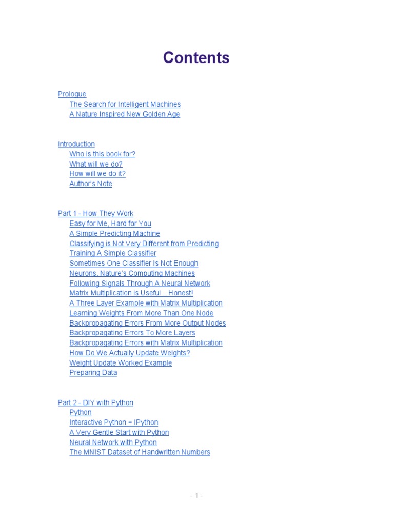 Make Your Own Neural Network - Tariq Rashid PDF | PDF | Artificial Neural Network | Artificial ...