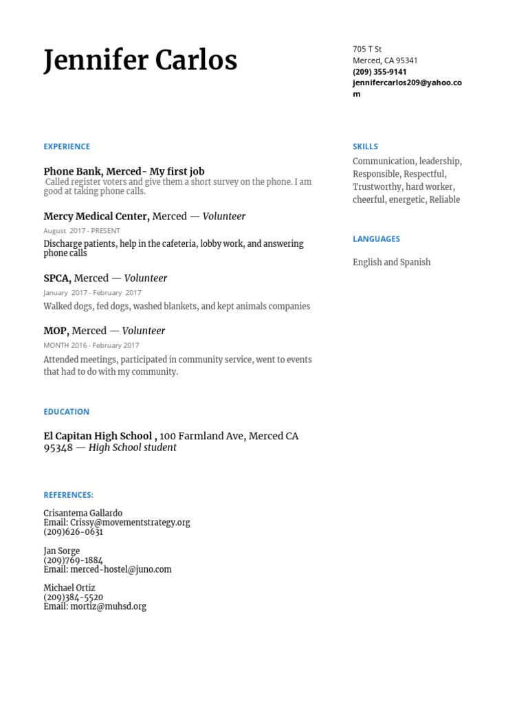 Jennifer Resume | PDF