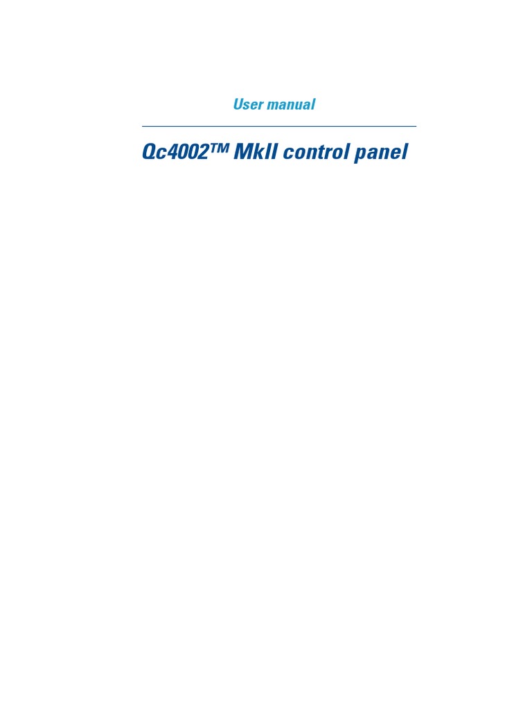 2954 6310 00 - Qc4002 MkII User Manual - EN | PDF | Menú (Computación ...