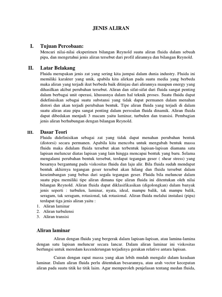 Jenis Aliran | PDF