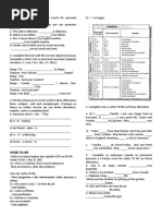 Apostila To Be Verb e Simple Present | PDF | Rules | Grammar