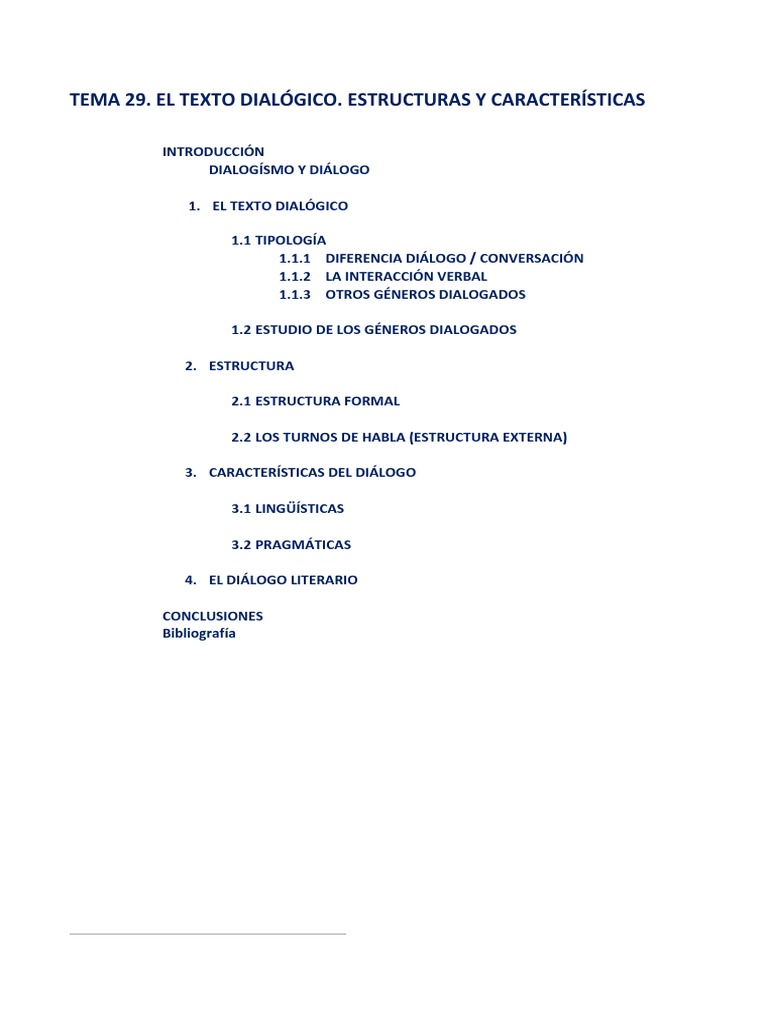 T 29 El Texto Dialógico. Estructuras y Características | PDF ...