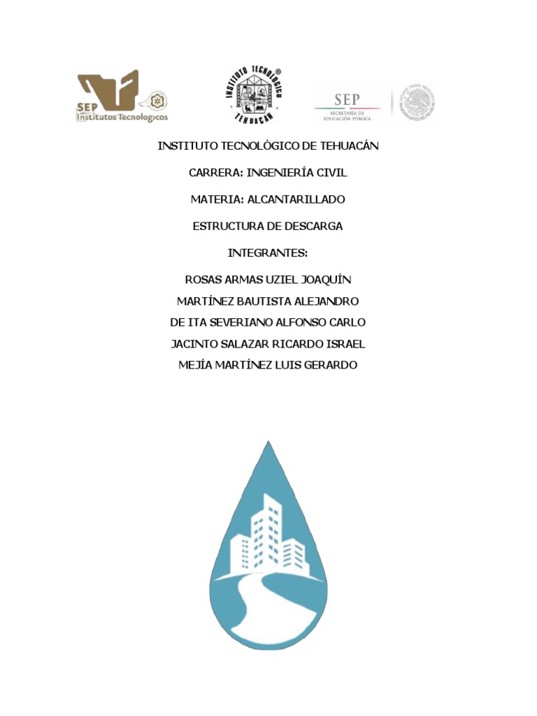 Estructuras de Descarga en Alcantarillado | PDF | Riego | Aguas residuales
