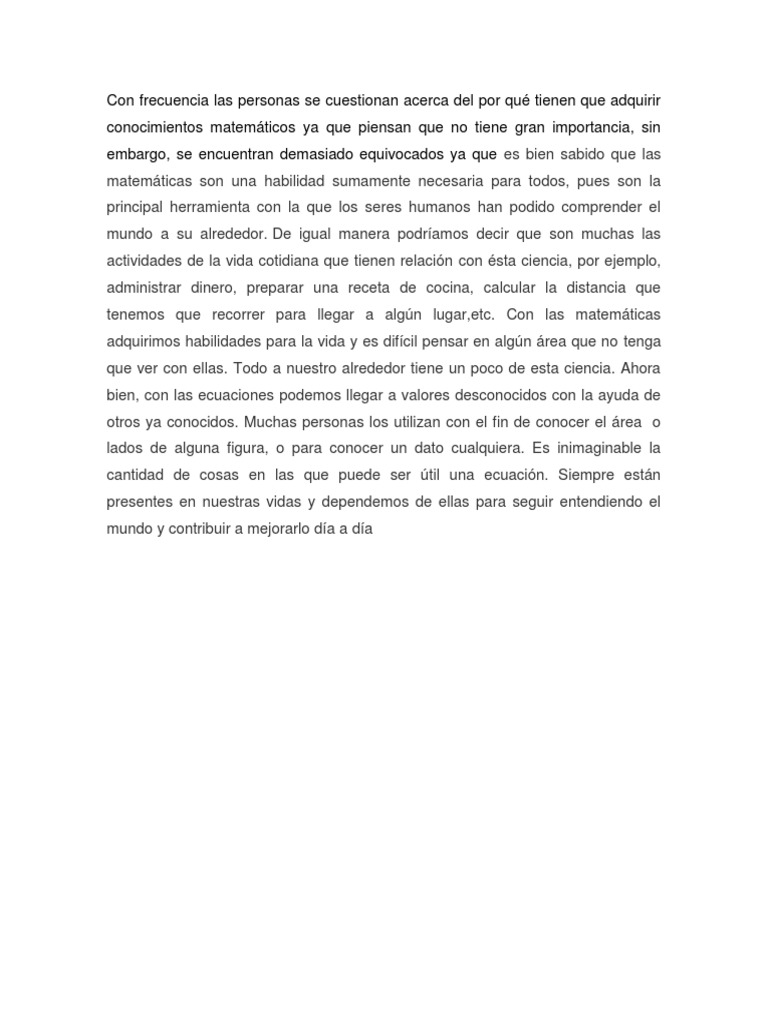 Conclusión Algebra | PDF