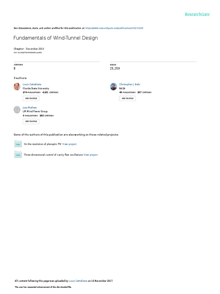 Fundamentals of Wind-Tunnel Design | PDF | Túnel de viento | Aerodinámica