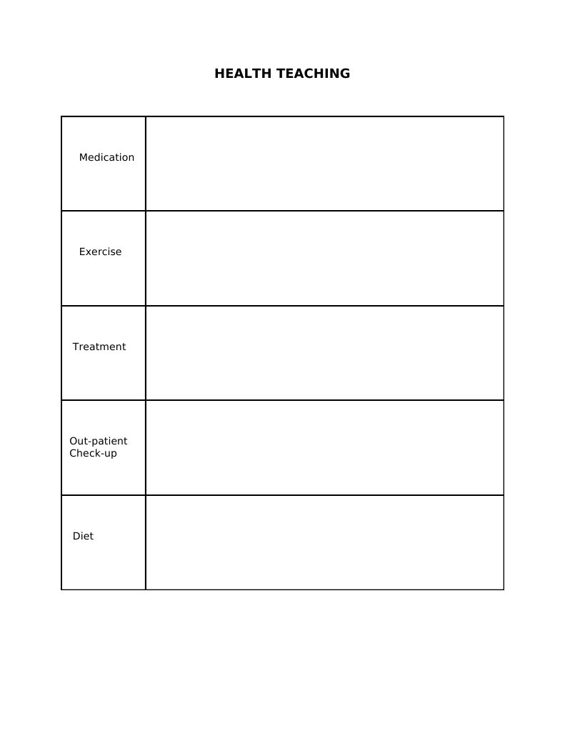 Health Teaching | PDF | Wellness