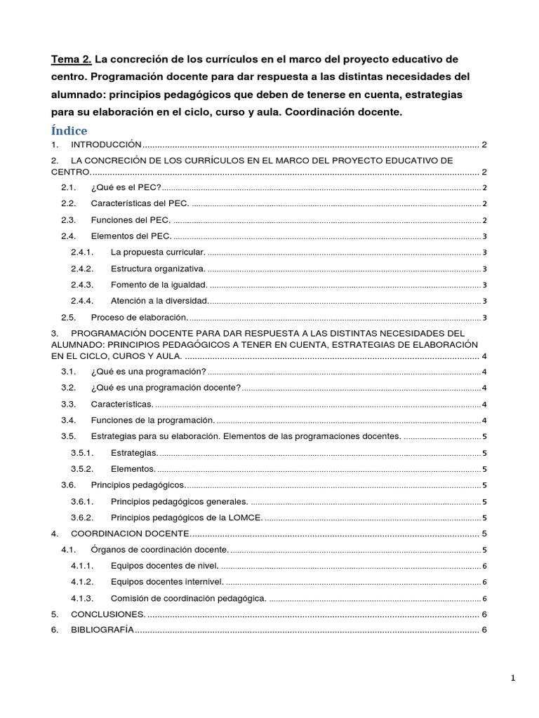 Tema 2 Oposicion Primaria 2015 | PDF | Maestros | Evaluación