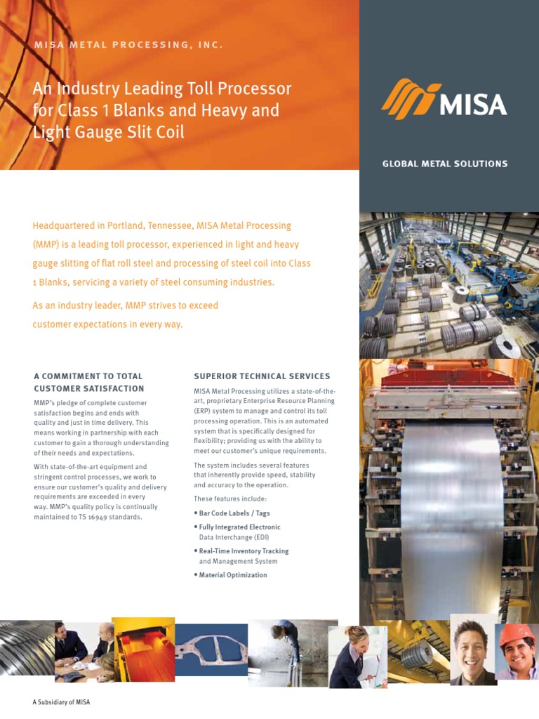 MISA Metal Processing, Inc. Factsheet | PDF | Enterprise Resource ...