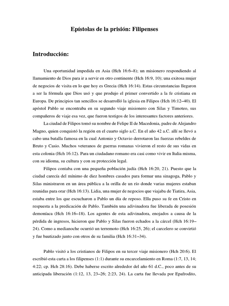 Bosquejo Filipenses Pdf Epístola A Los Filipenses Pablo El Apóstol